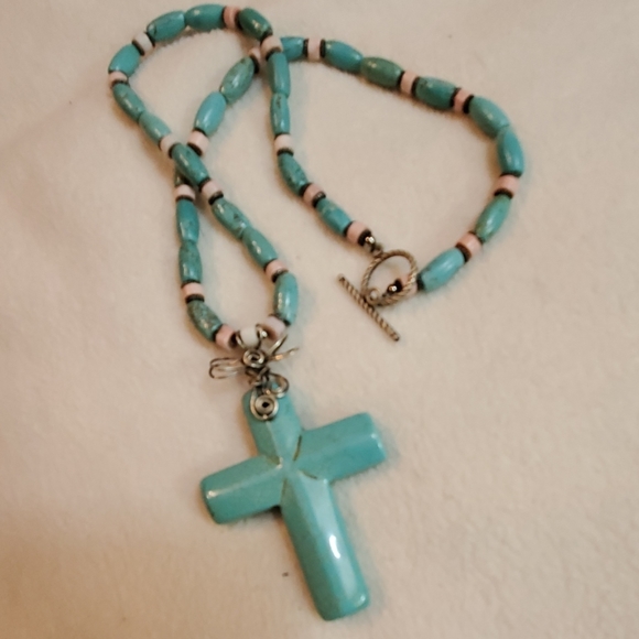 Jewelry | Turquoise Cross Necklace | Poshmark